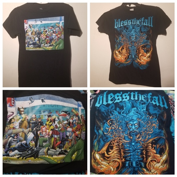 DC Comics and Bay Island | Shirts & Tops | Two Tshirts Dc Comics And Bless The Fall Size Smal ...